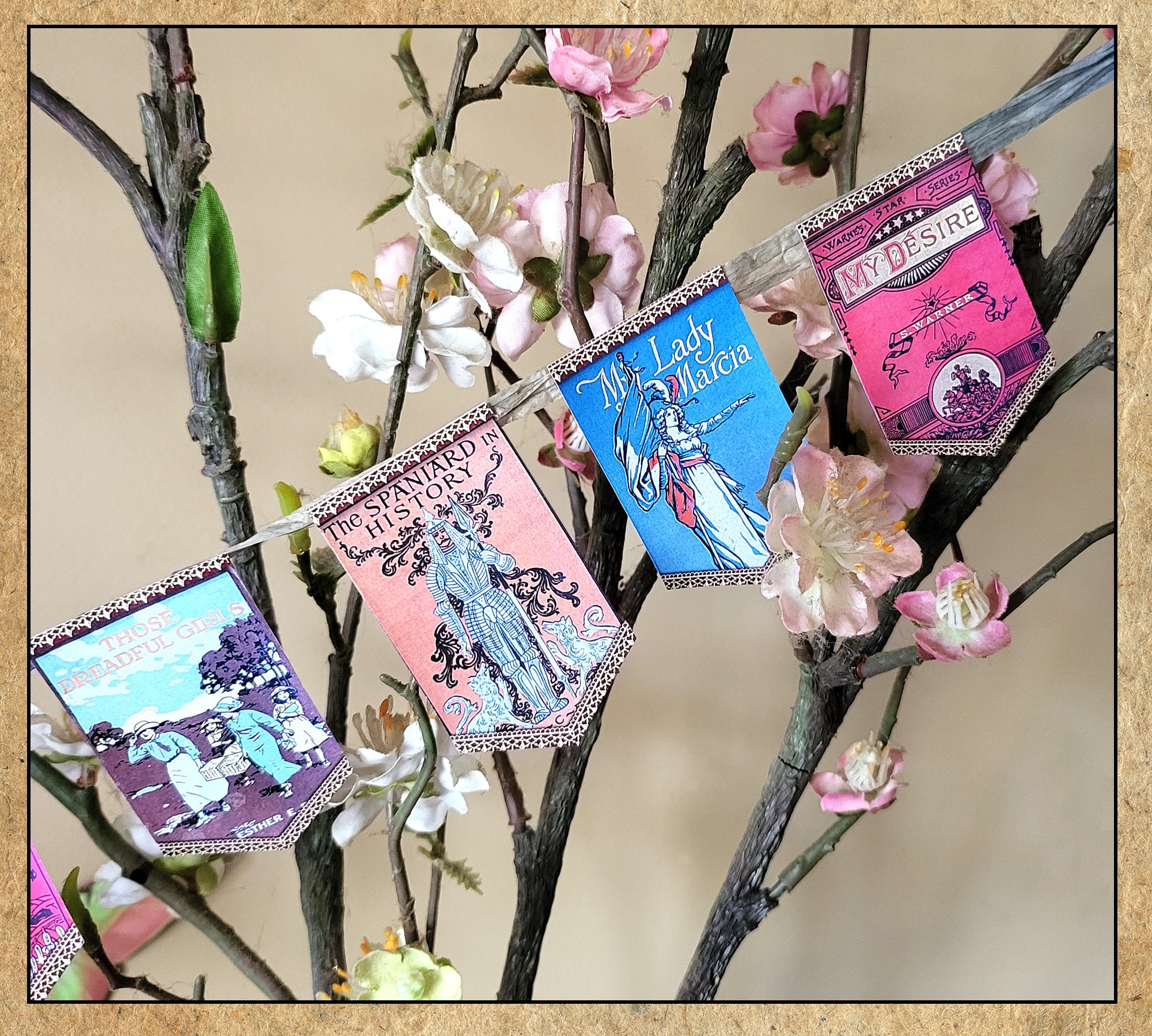 Vintage Book Bunting / Printable Bunting / Vintage Bunting / Instant ...