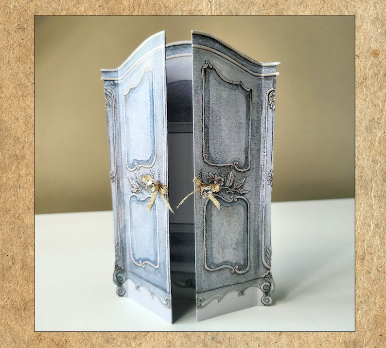 Armoire Gate Fold Card / Wardrobe Card / French Provincial / - Etsy