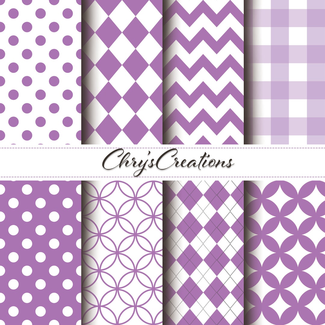 Lavender Seamless Digital Patterns Bundle-prints Digital Paper Pack ...