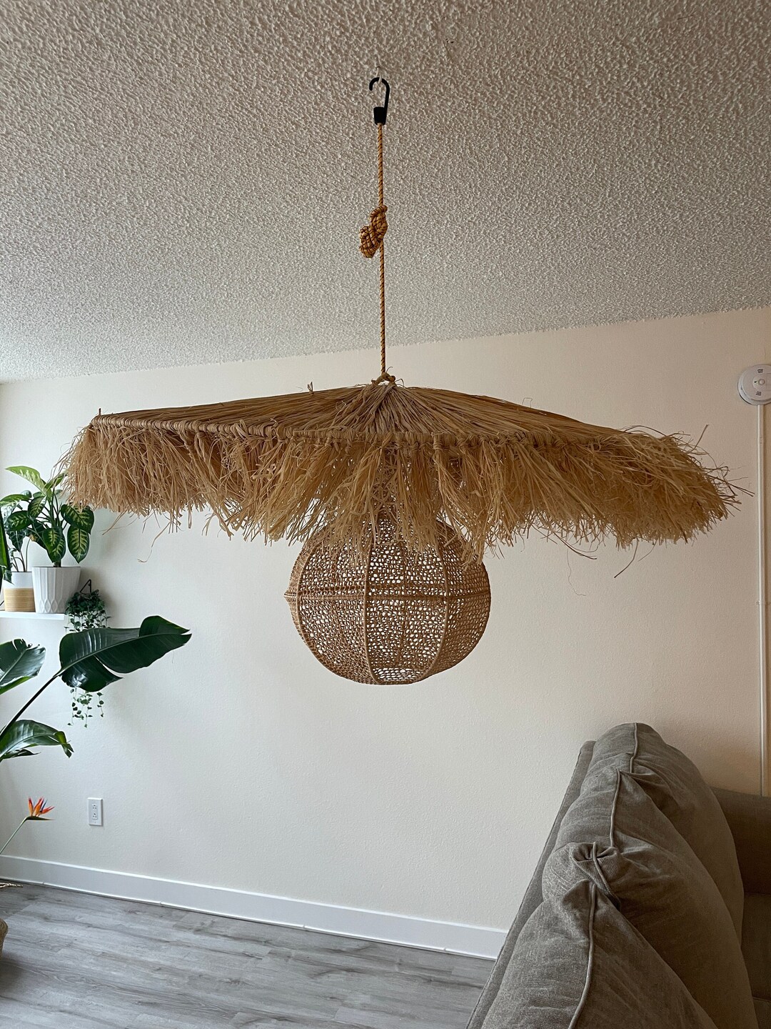 Handmade Raffia Lamp Shade - Etsy