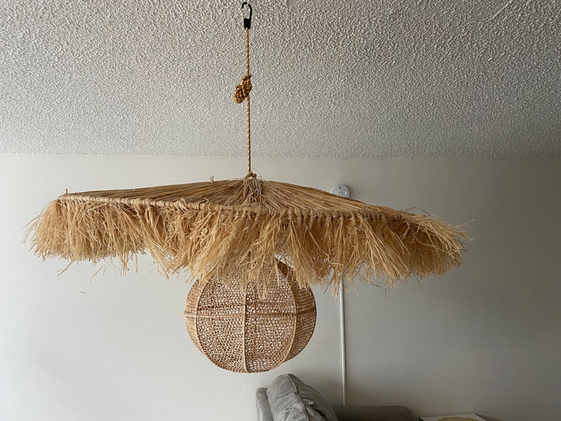 Handmade Raffia Lamp Shade | Etsy