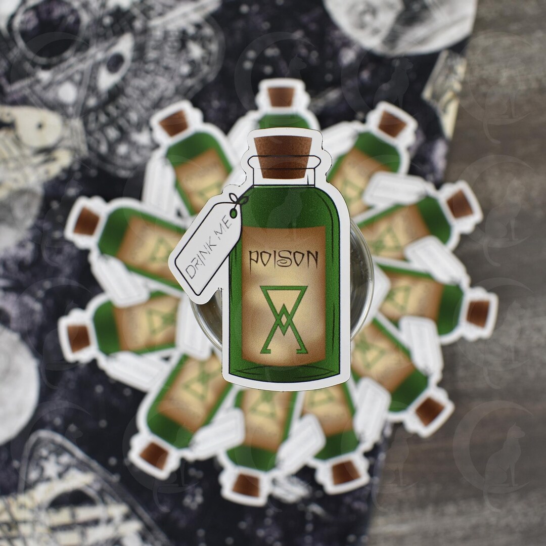 Poison Potion Bottle Magnet | Gothic Alchemy Vinyl Magnet| Witchy ...