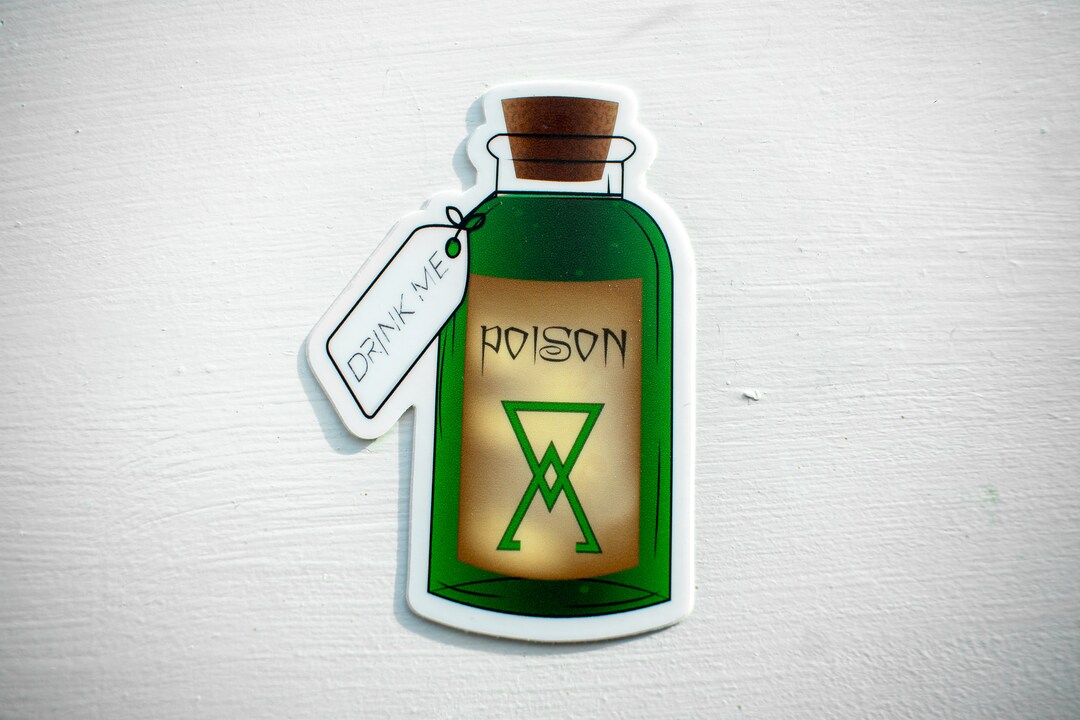 Poison Bottle Sticker Goth Sticker Vinyl Sticker Waterproof, Blood Moon ...