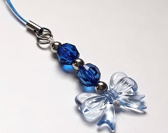 Blue Bow Tie Phone Charm Strap, Phone Lanyard, Phone Accessory, Gift ...