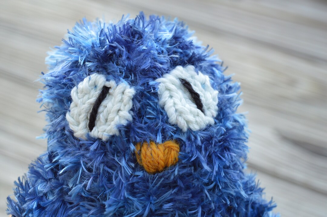 Grumpy Puffs, Bluebird Plush, Angry Bluebird, Knitted Birds, Bird ...