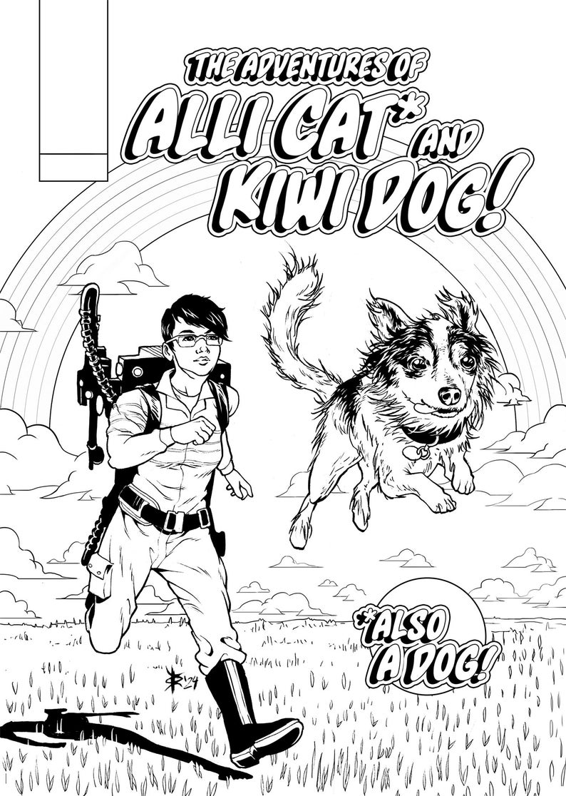 Black and White Commission Comic Art - Etsy