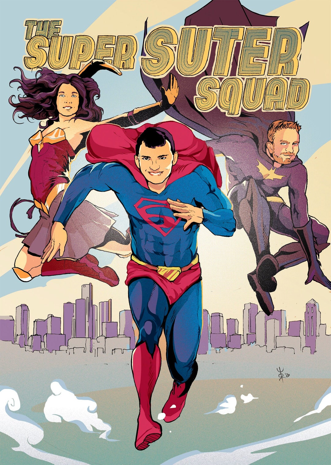 Custom Superhero Comic Portrait - Etsy