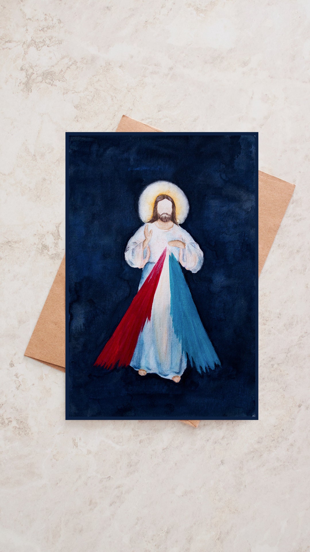 Divine Mercy Watercolor Art Print - Etsy