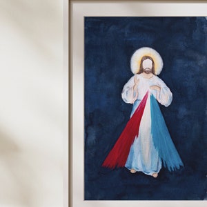 Divine Mercy Watercolor Art Print - Etsy