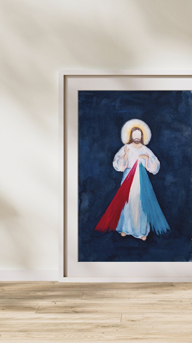 Divine Mercy Watercolor Art Print - Etsy