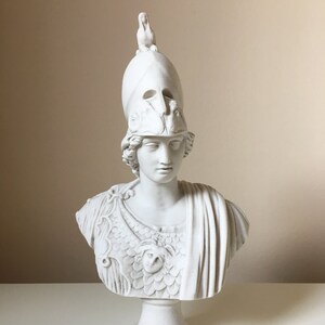 Athena Bust Sculpture Goddess Statue of Wisdom Roman Greek | Etsy