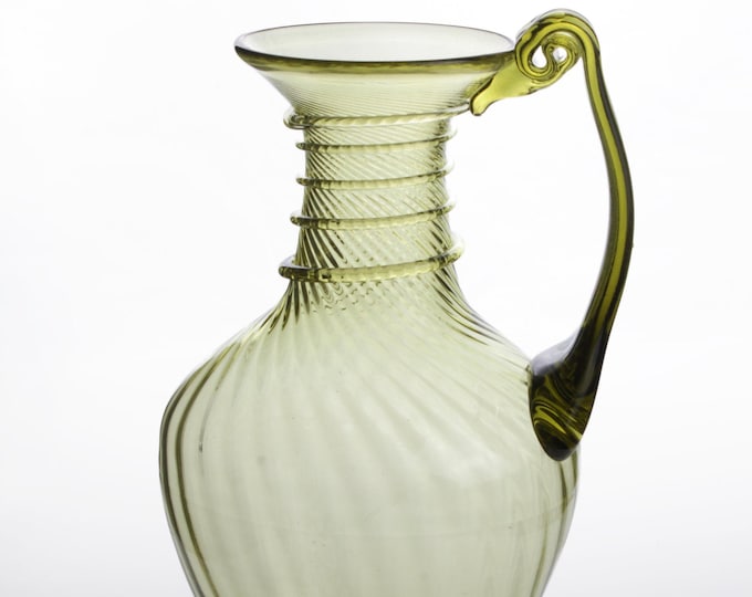 Ancient Roman Pitcher With Linear Relief Handmade Glass Jug - Etsy