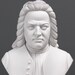 Marble Sculpture Bach Bust Statue Antique Famous Musician 32cm / 12.6 ...
