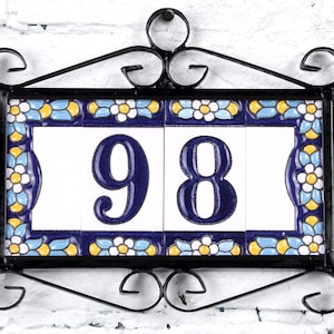 Ceramic House Number - Italian House Numbers Mediterranean Spanish Home ...