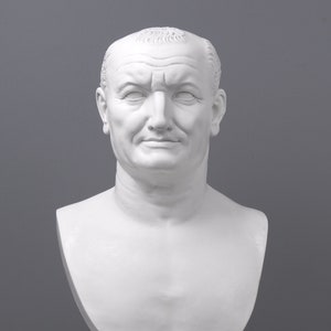 Roman Emperor Bust Vespasian Large Marble Sculpture 66 Cm / - Etsy