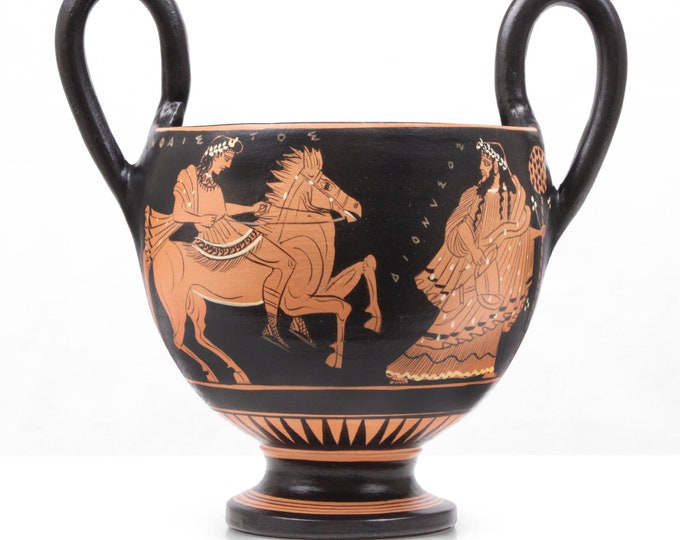Ancient Greek Amphora Red-figure Vase Decor Clay Painted Handmade ...