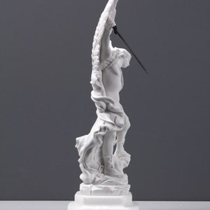 Saint Michael Marble Angel Sculpture - Archangel Defeating Lucifer ...