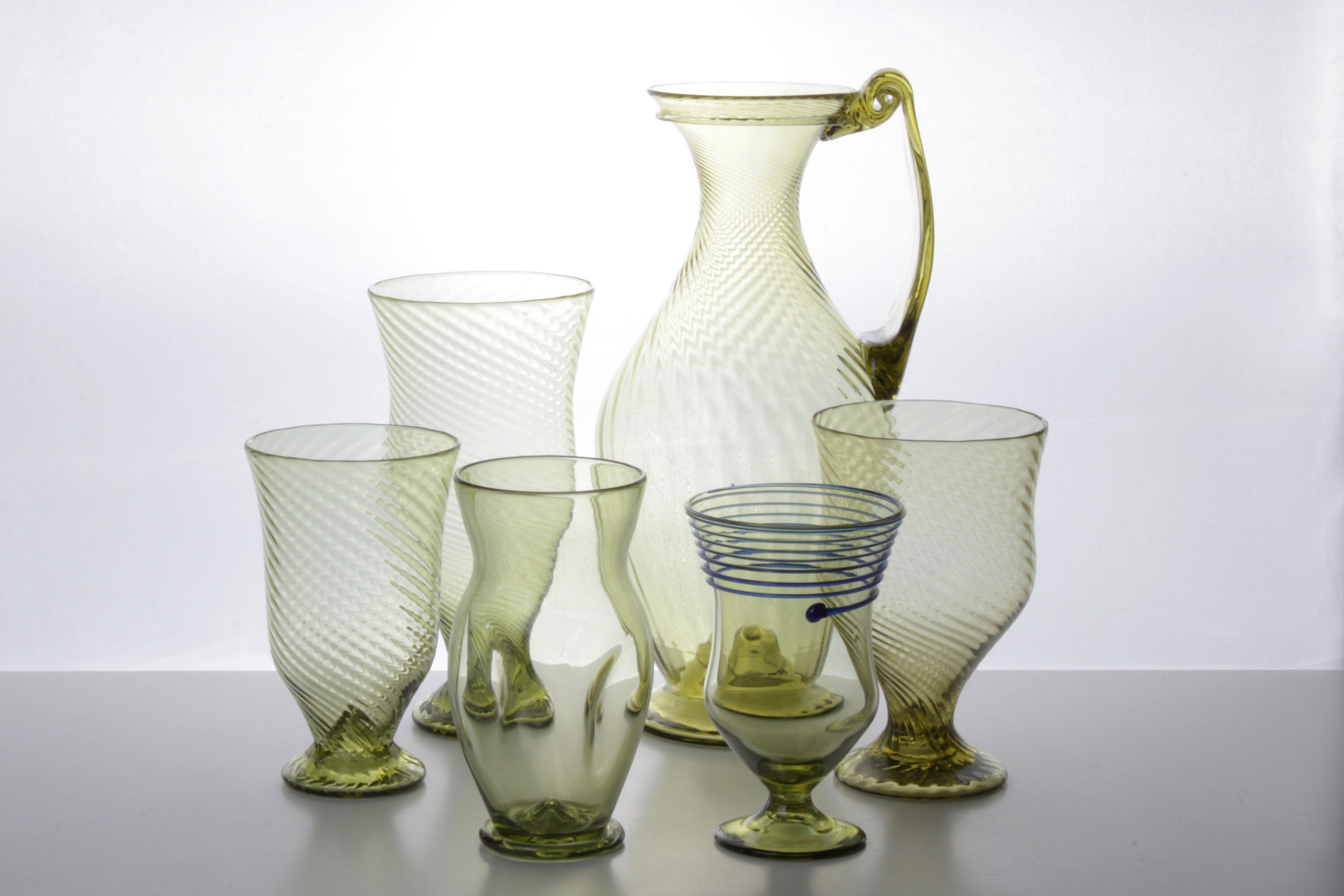 Roman Wine Goblet With Linear Reliefs in Pair Ancient Glass - Etsy