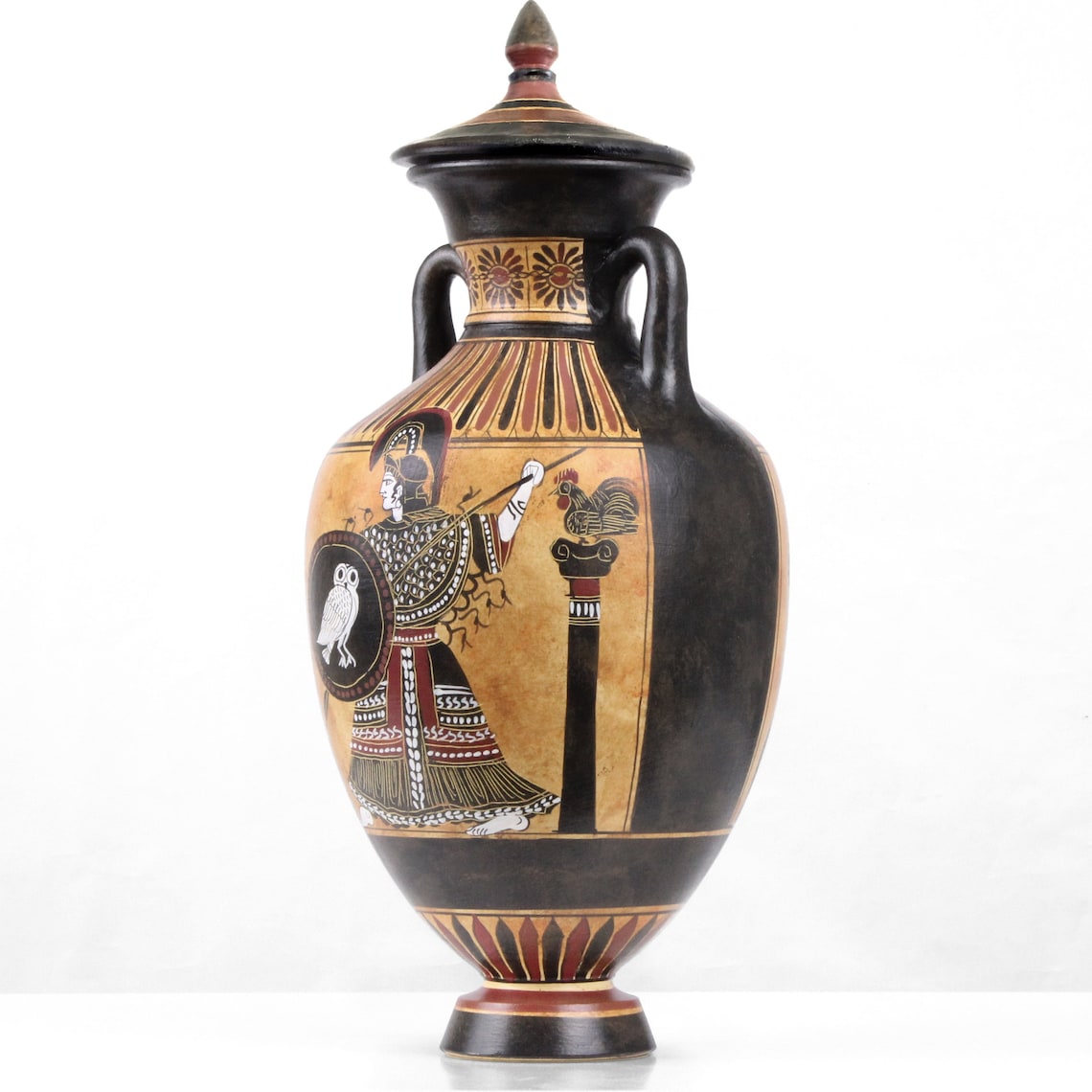 Ancient Greek Vase Replica - Black-figure Panathenaic Amphora With ...