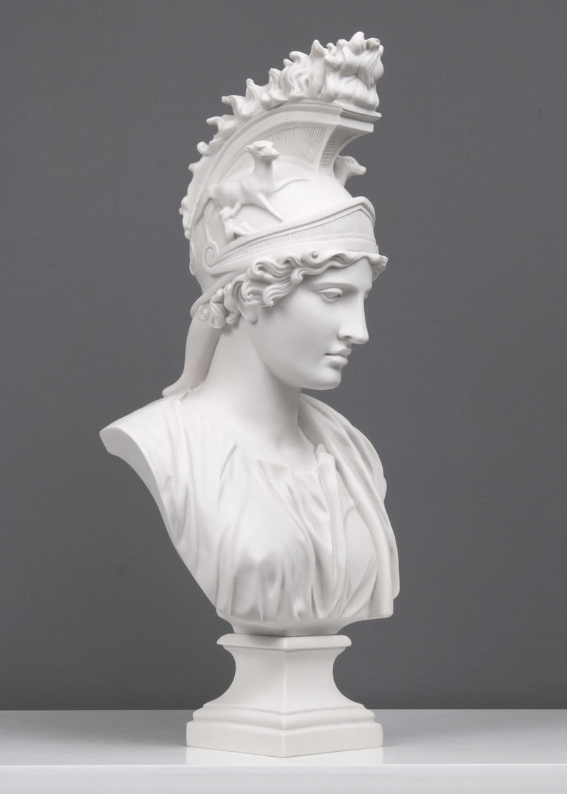 Roma Bust Sculpture - Goddess of Rome - Female Roman Statue - Woman Art ...