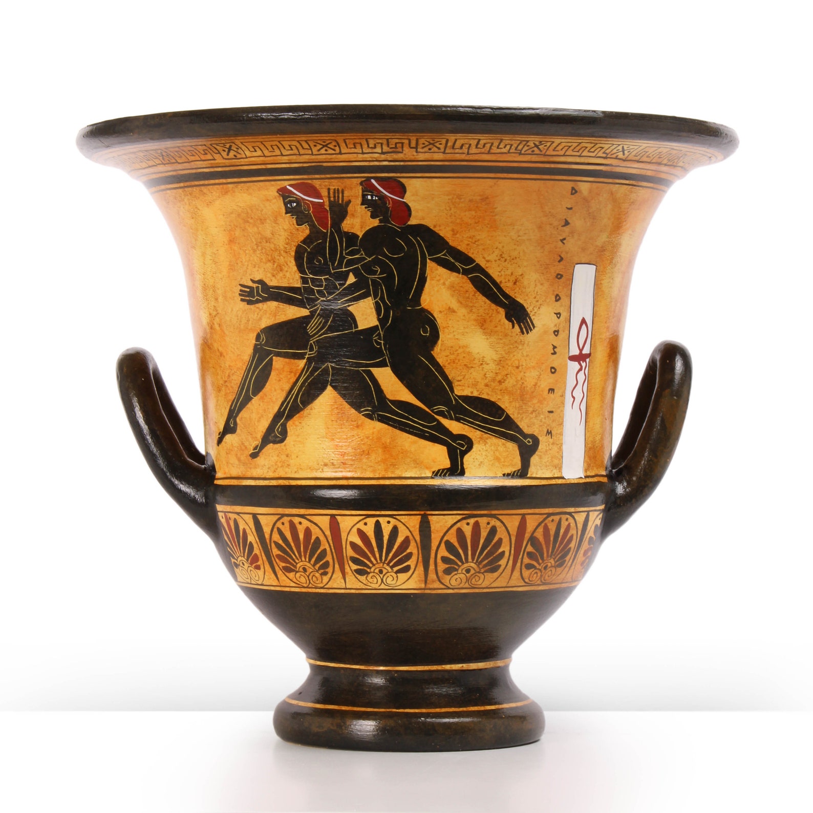 Vase grec antique Cratère à figures noires avec Achille et - Etsy France