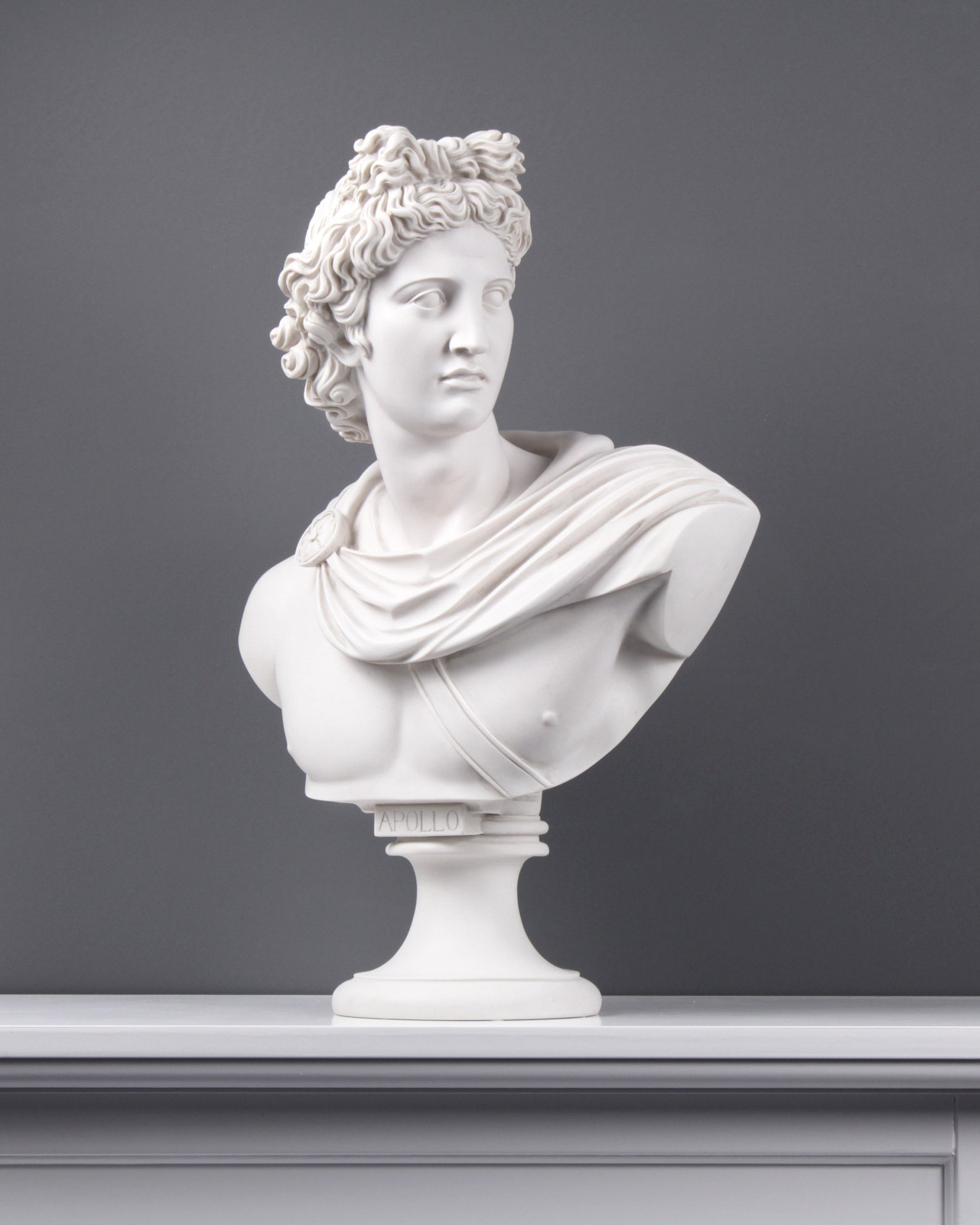Apollo Bust Sculpture - Greek Statue of Apollo Belvedere - Neoclassical ...