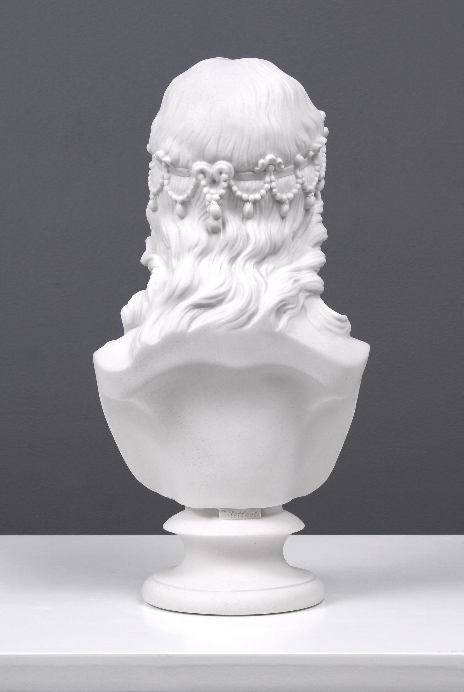 Princess Bust Sculpture - Medieval Lady Statue (WHITE CAST MARBLE ...