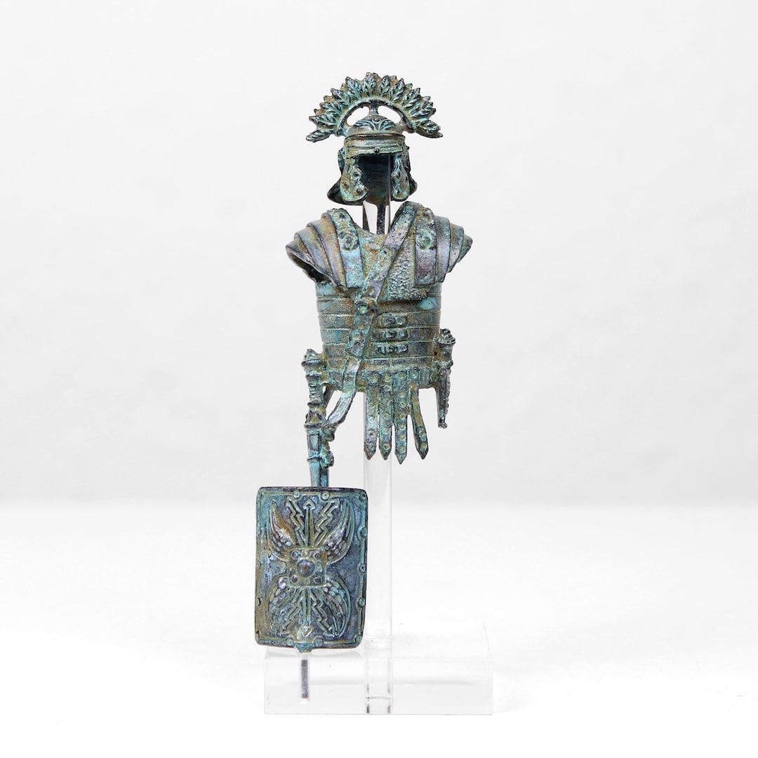 Roman Armor Statue Small Military Sculpture Reproduction Desktop Decor ...