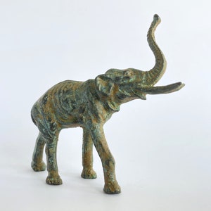 Small Bronze Elephant Statue Copper Alloy Sculpture - Etsy