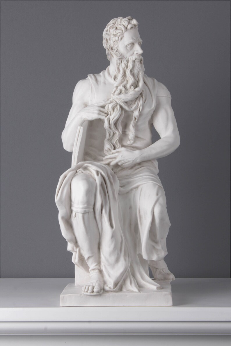 Moses Statue Marble Sculpture Made and Finished by Hand the | Etsy