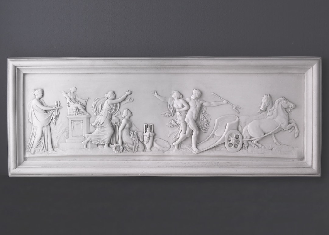The Chariot Bas-relief - Poseidon Abducting Basilie - Handmade in ...