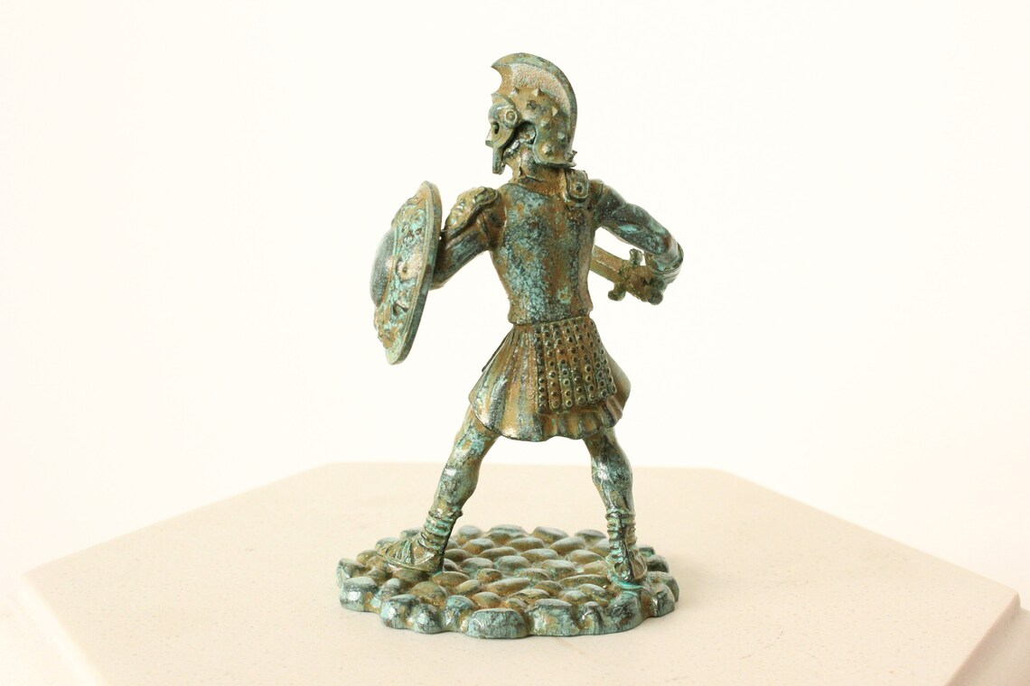 Bronze Statue of Gladiator Maximus Small Copper Alloy Antique | Etsy