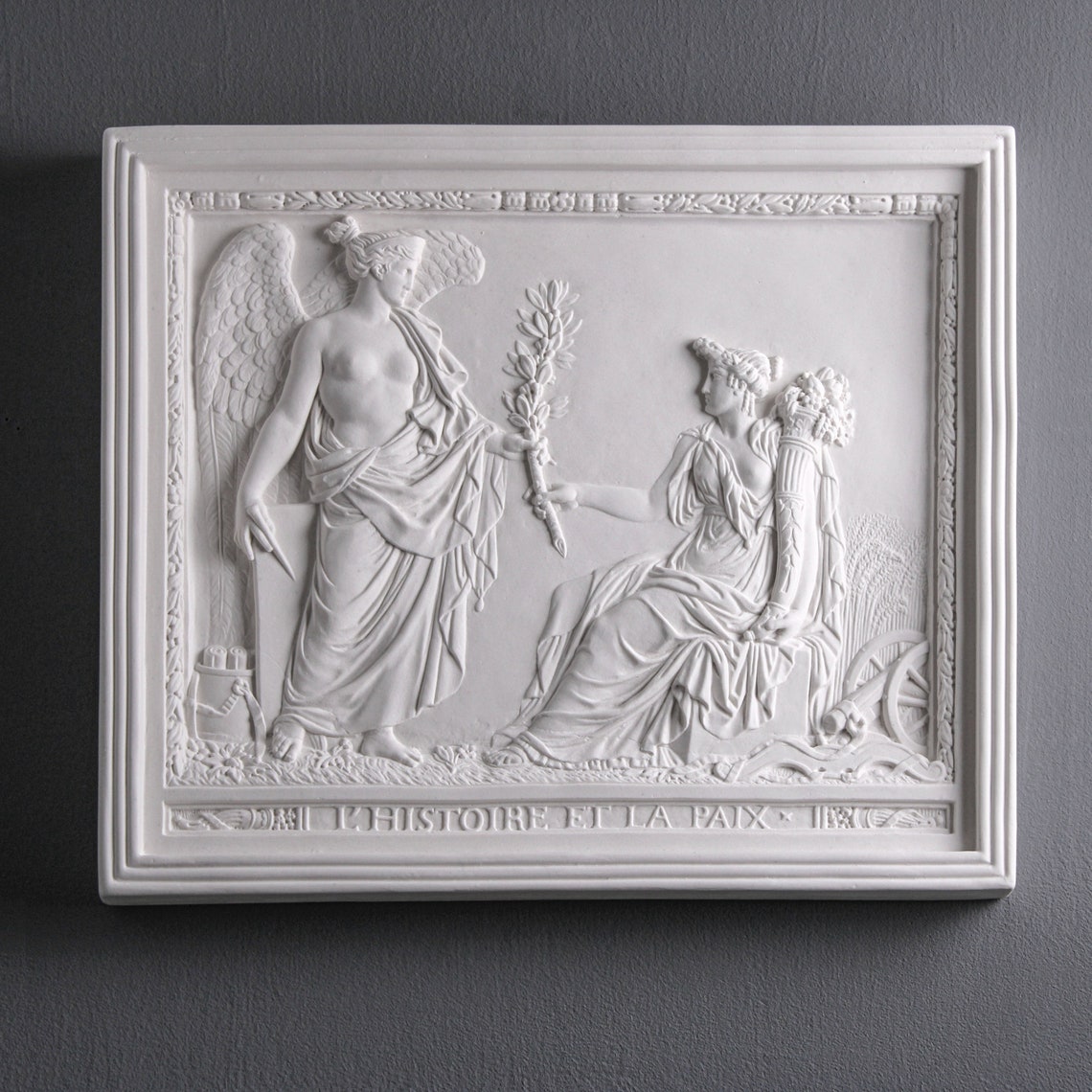 Goddess of Victory Bringing Peace Bas-relief 14.4"x17.5" / 36.5x44.5cm ...