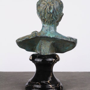 Roman Bust Statue of Julius Caesar (green Bronze) - 11 Cm / 4.3 ...