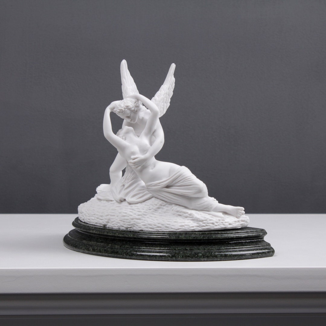 Cupid and Psyche Statue Love Sculpture - Gift for Her Bonded Marble Art ...