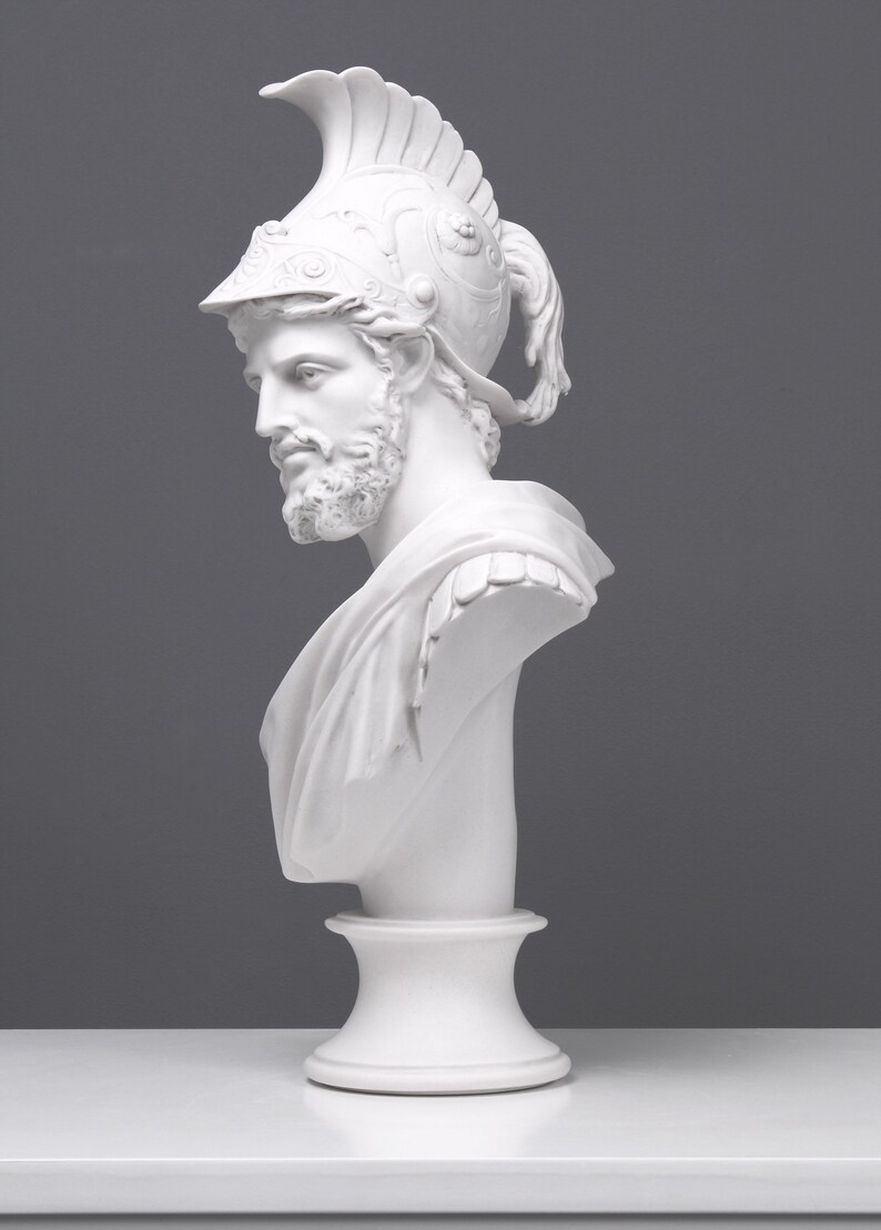Ajax the Great Bust Sculpture - Greater Aias Greek Warrior Bust With ...