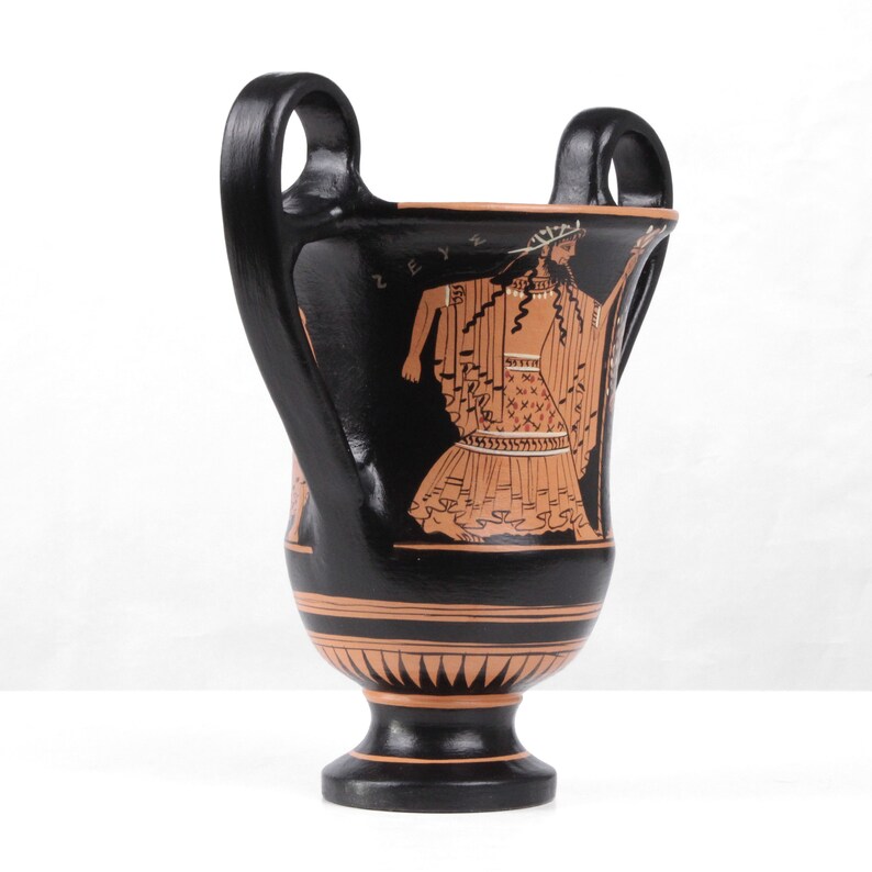 Ancient Greek Amphora Red-figure Vase With Nike and Zeus | Etsy