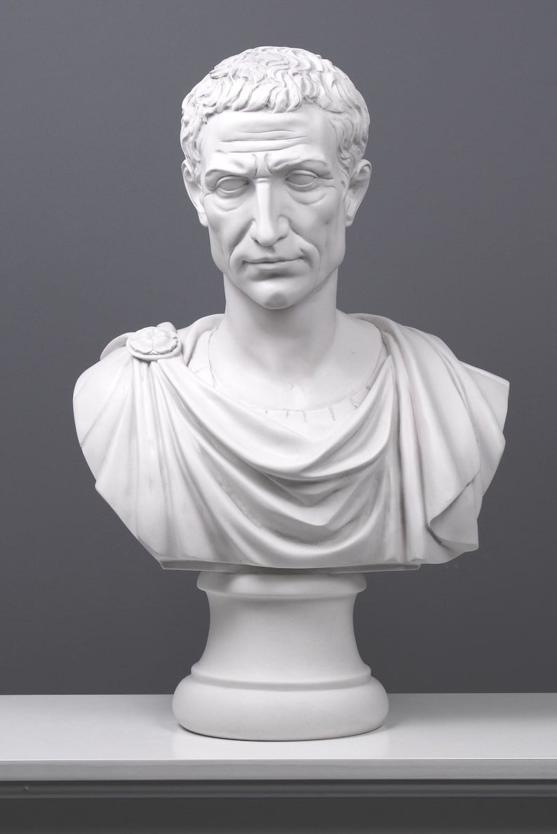 Escultura de busto de Julio César Emperador romano 63 cm / - Etsy España