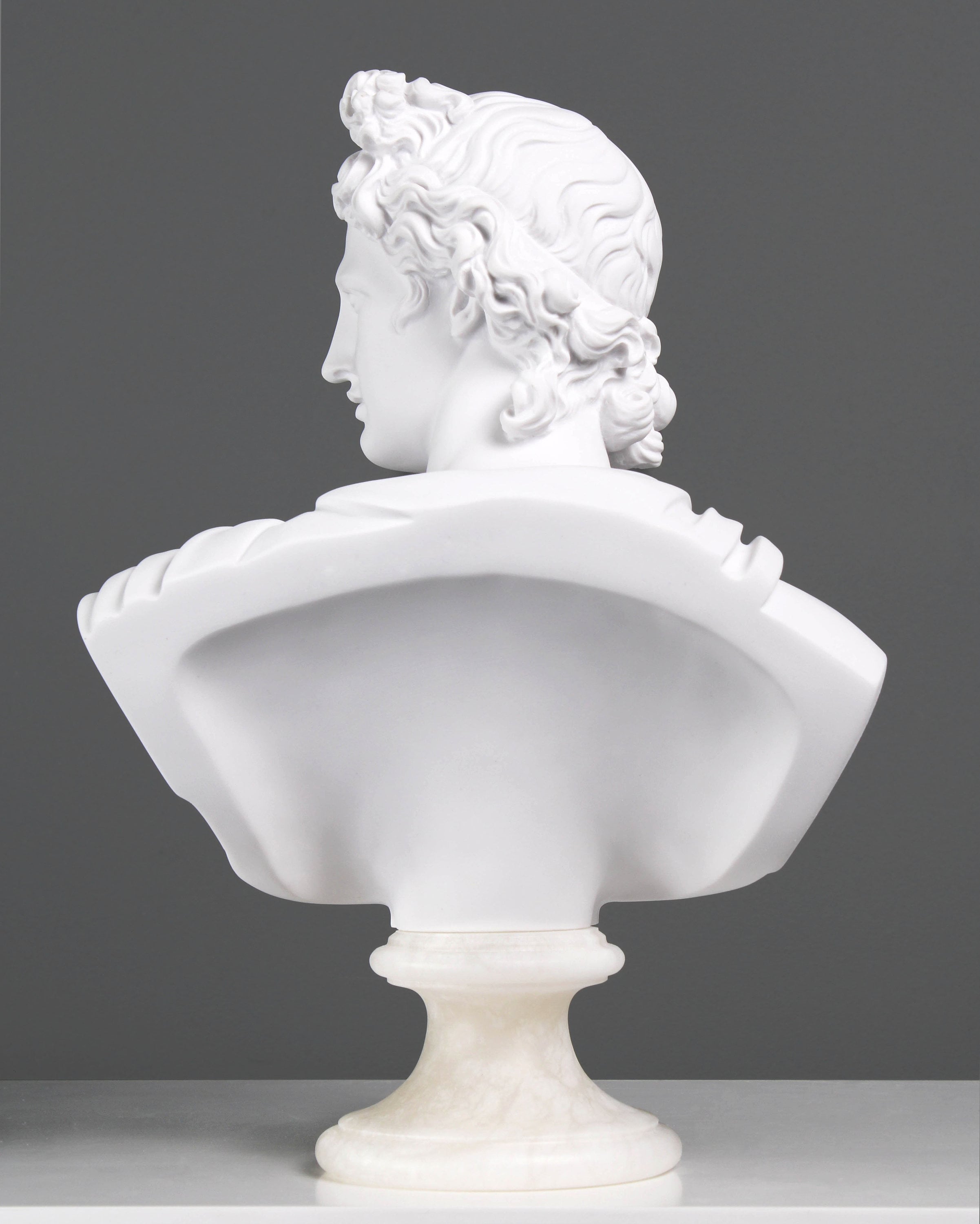 Bust of Apollo Marble Sculpture - Roman Greek God Bust Head Bonded ...