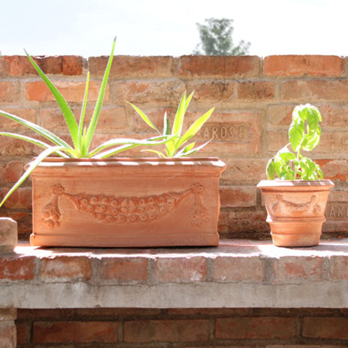 Large Rectangle Terracotta Planter SAUCER OPTIONAL!- Decorative Planter ...