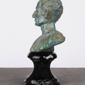 Roman Bust Statue of Julius Caesar (green Bronze) - 11 Cm / 4.3 ...