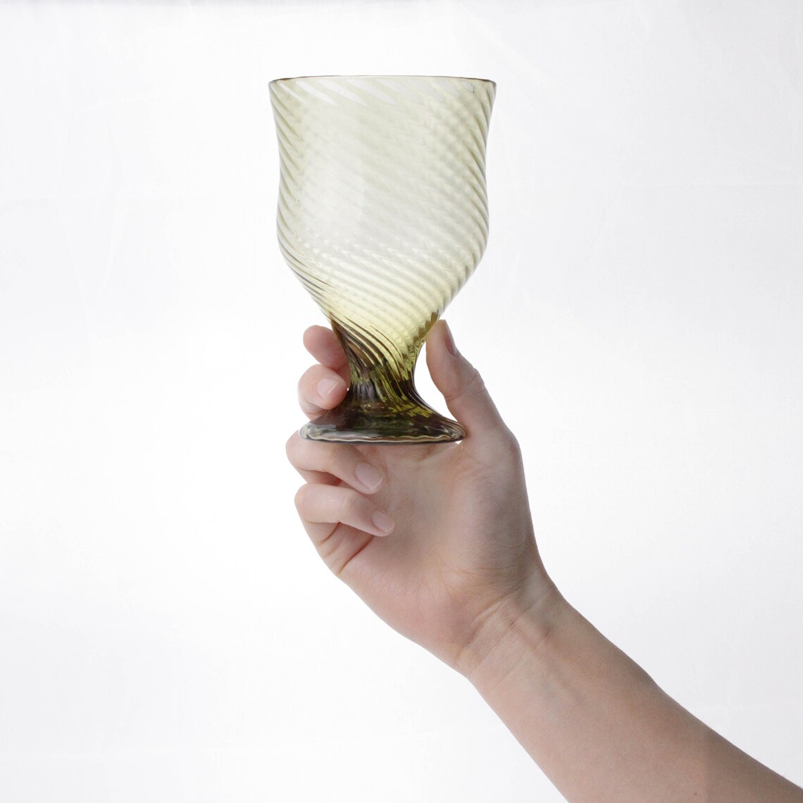 Roman Wine Goblet With Linear Reliefs in Pair Ancient Glass - Etsy