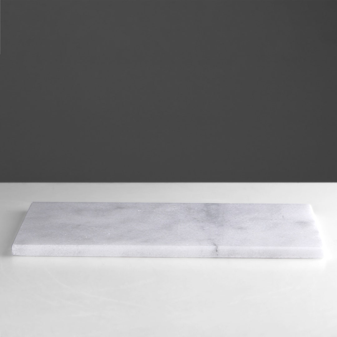 White Marble Tray - Marble Homeware - Kitchenware - Servery - 25 Cm / 9 ...