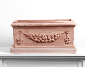 Small Rectangle Terracotta Planter Gardening Planter Pot 26 Cm 9.8 ...