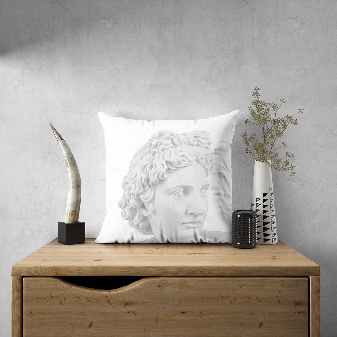 Statue of Apollo Cushion 50 X 50 Cm / 20 X 20 Inches Home Decor Throw ...