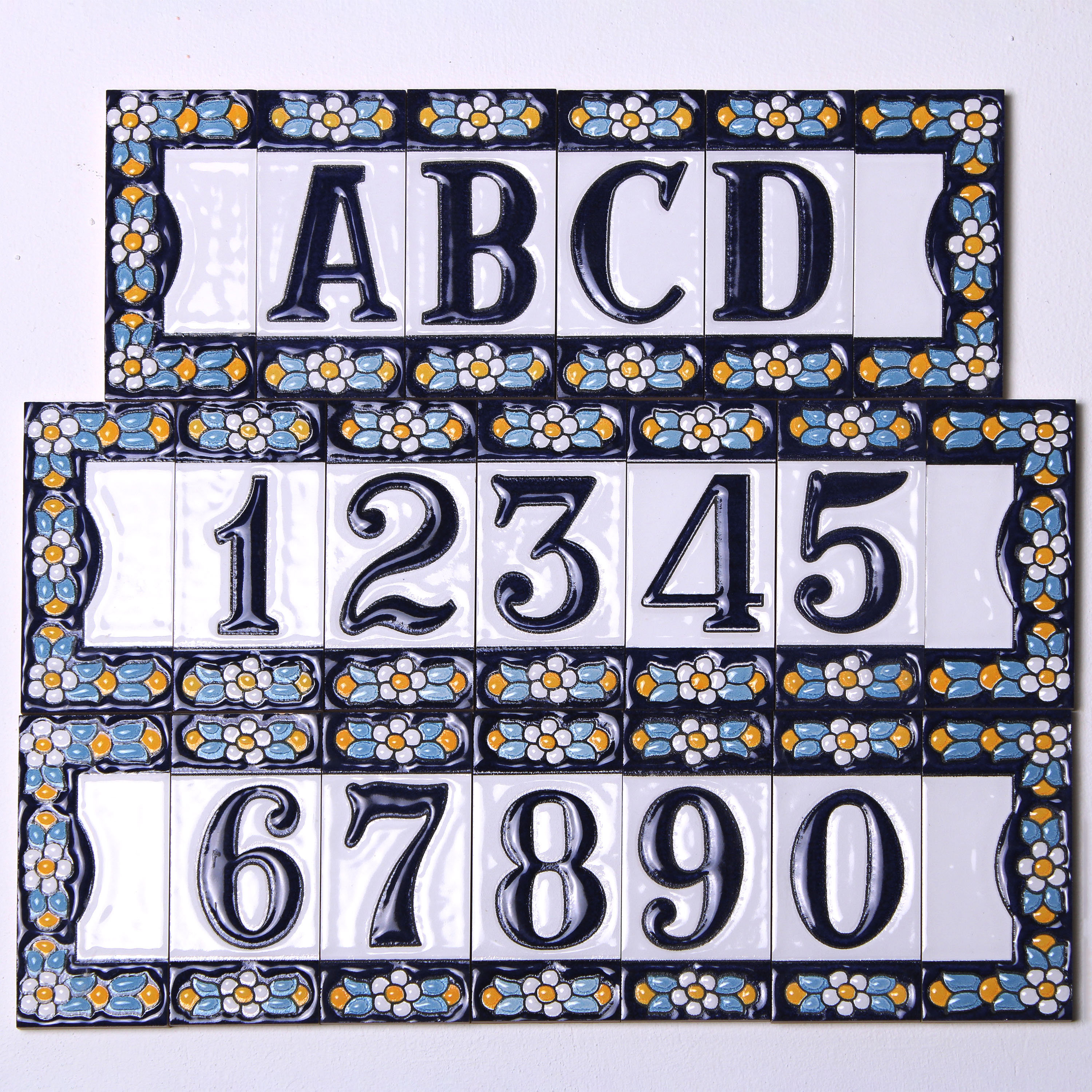 Mediterranean Tile House Numbers