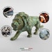 Bronze Lion Statue Green Copper Alloy Figurine small Art - Etsy