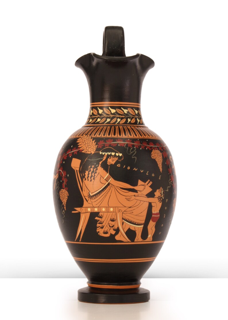 Ancient Greek Pottery Replica - Red-figure Vase With Dionysus 31 Cm ...