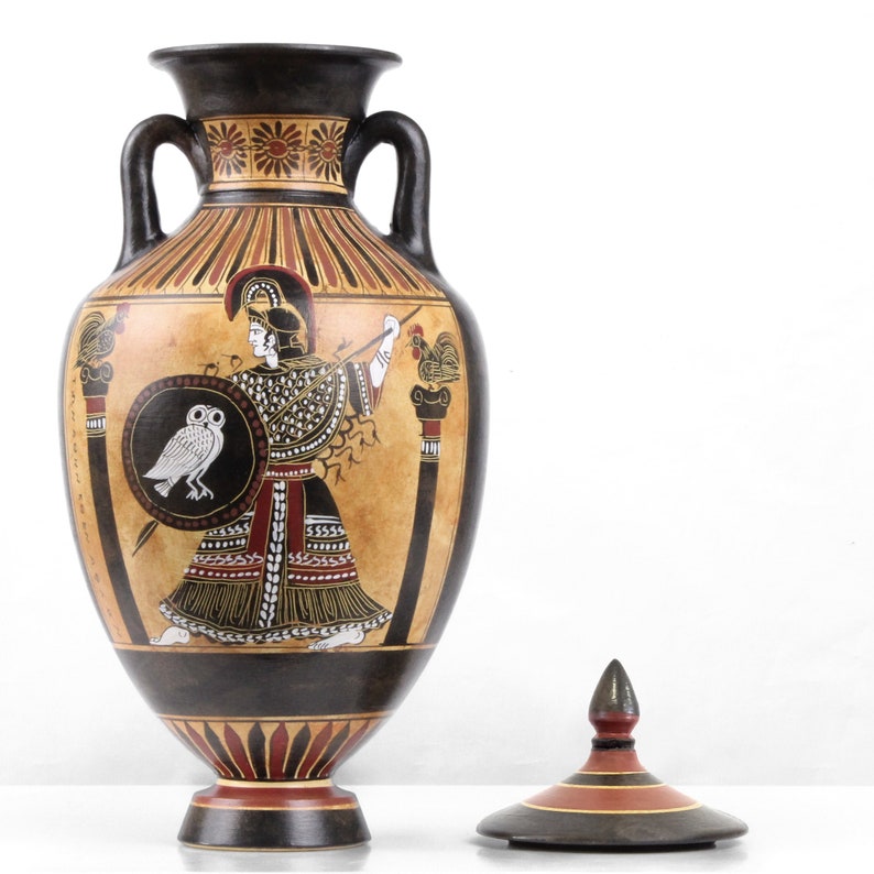 Ancient Greek Vase Replica - Black-figure Panathenaic Amphora With ...