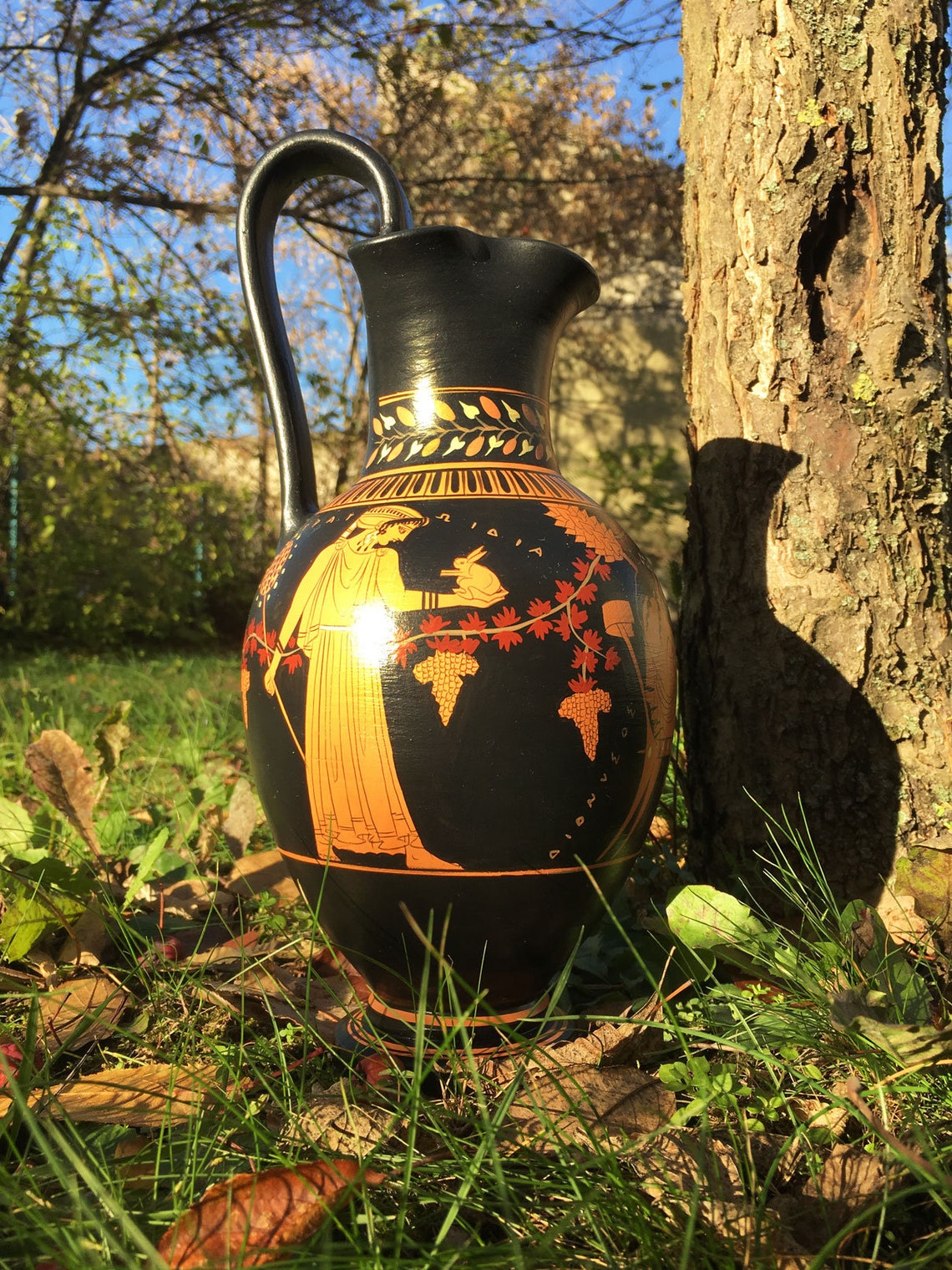 Ancient Greek Pottery Replica - Red-figure Vase With Dionysus 31 Cm ...